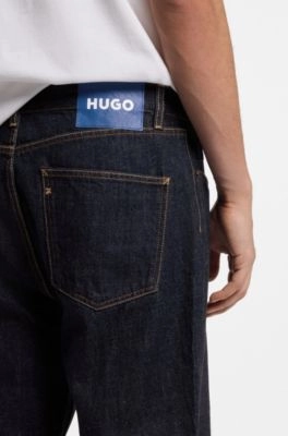 Hugo Regular-fit Rinse-washed Dark-blue Denim Jeans