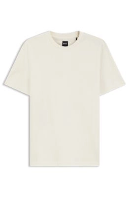 BOSS Corduroy-jacquard T-shirt In Mercerized Cotton