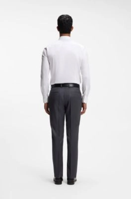 BOSS One Slim-fit Dress Shirt In Wrinkle-free Poplin - White