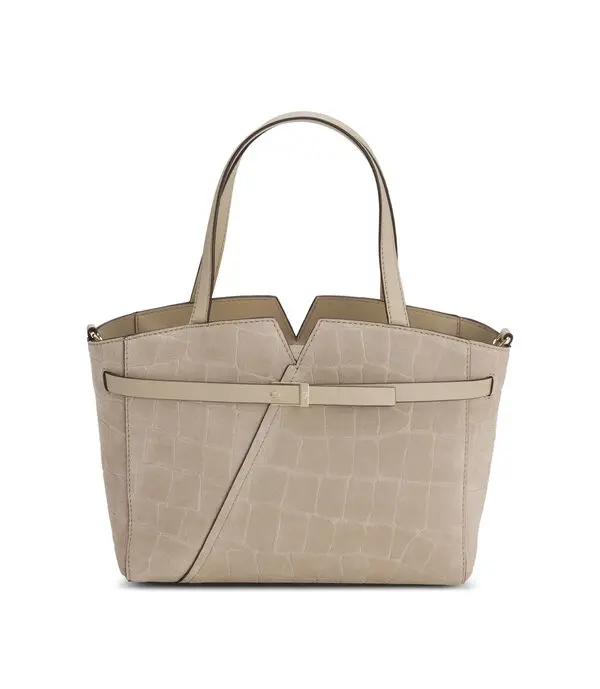 BOSS Revers Printed Suede Tote Bag With Belt Detail