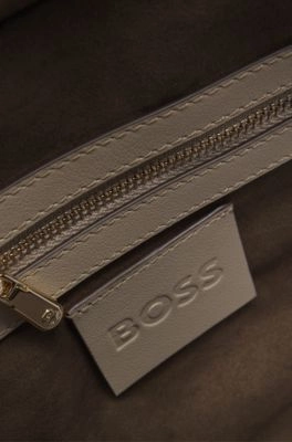 BOSS Revers Printed Suede Tote Bag With Belt Detail
