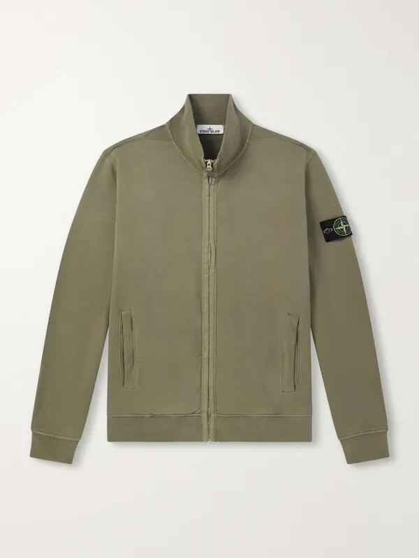 Stone Island Cotton-jersey Zip-up Sweater