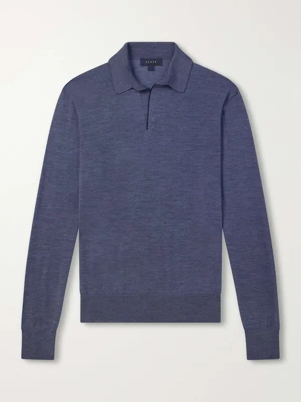 Sease Virgin Wool Polo Sweater