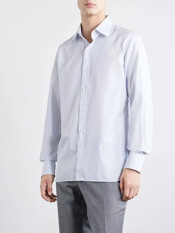 TOM FORD Striped Cotton-poplin Shirt