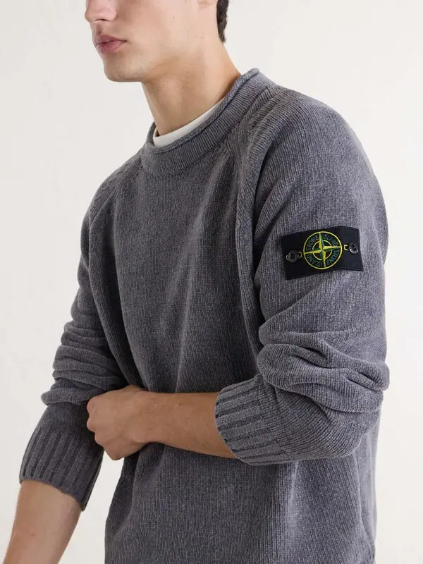 Stone Island Mouliné Cotton-chenille Sweater