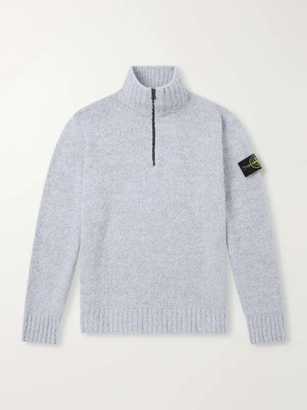 Stone Island Wool-blend Half-zip Sweater