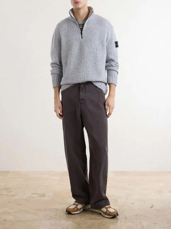 Stone Island Wool-blend Half-zip Sweater