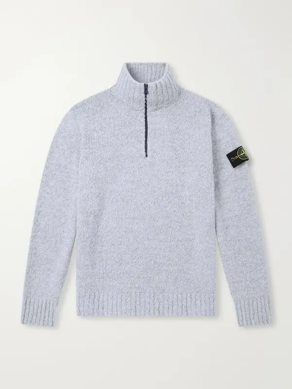 Stone Island Wool-blend Half-zip Sweater