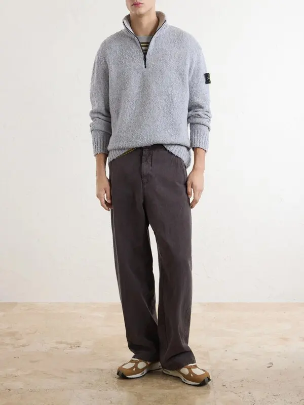 Stone Island Wool-blend Half-zip Sweater