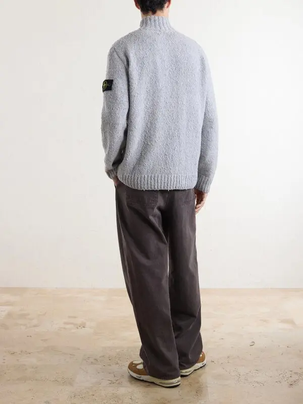 Stone Island Wool-blend Half-zip Sweater