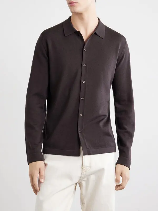 SLOWEAR Zanone Virgin Wool Button-up Shirt