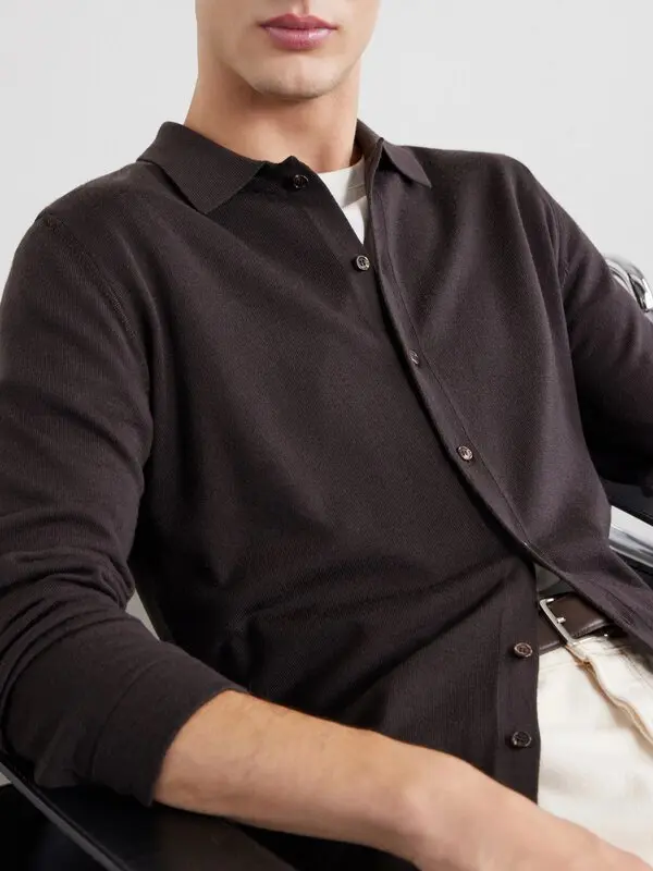 SLOWEAR Zanone Virgin Wool Button-up Shirt