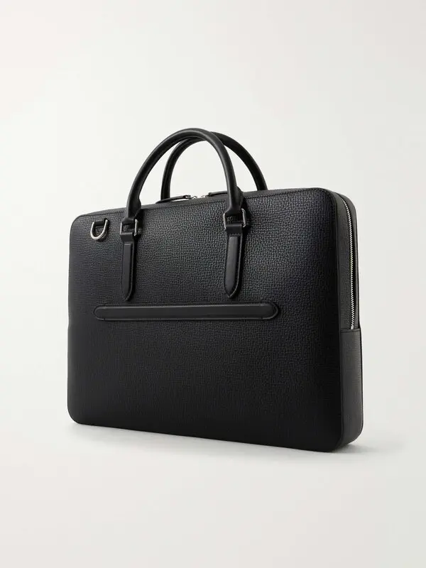 Smythson Slim Full-grain Leather Briefcase