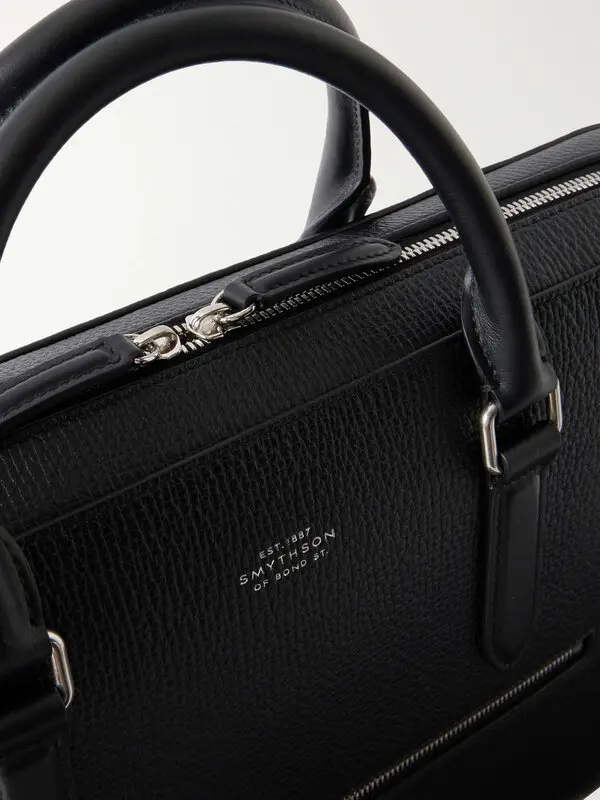 Smythson Slim Full-grain Leather Briefcase