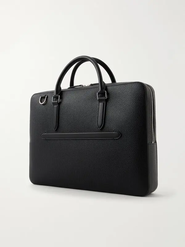 Smythson Slim Full-grain Leather Briefcase