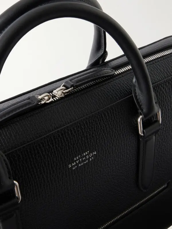 Smythson Slim Full-grain Leather Briefcase