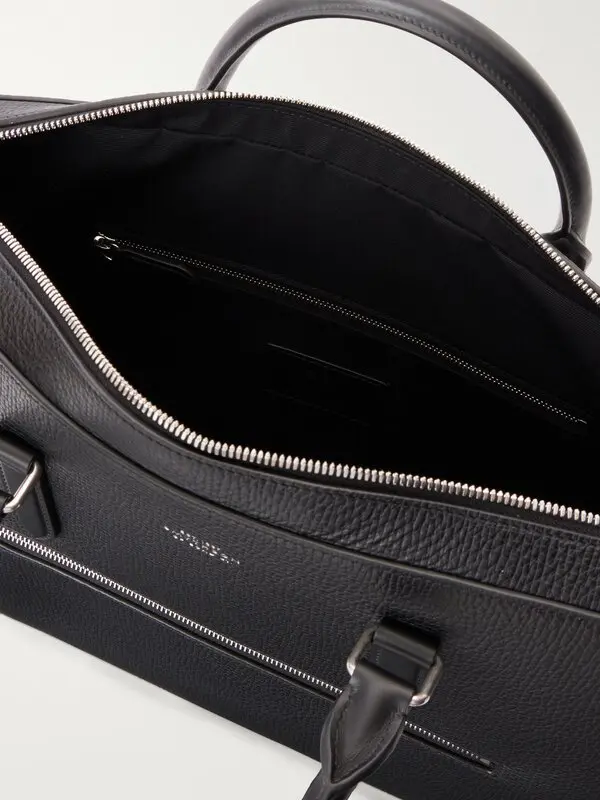 Smythson Slim Full-grain Leather Briefcase