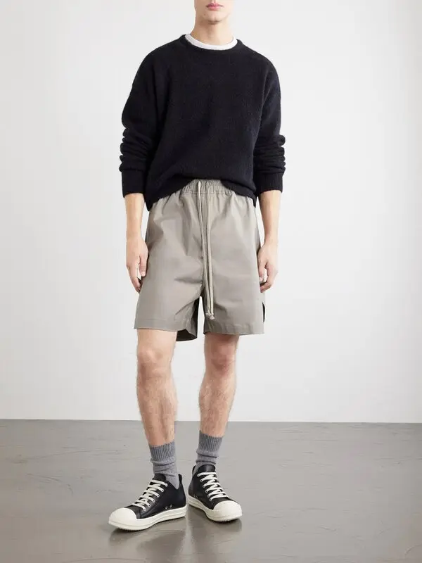 Rick Owens Alpaca Wool-blend Crewneck Sweater - Black