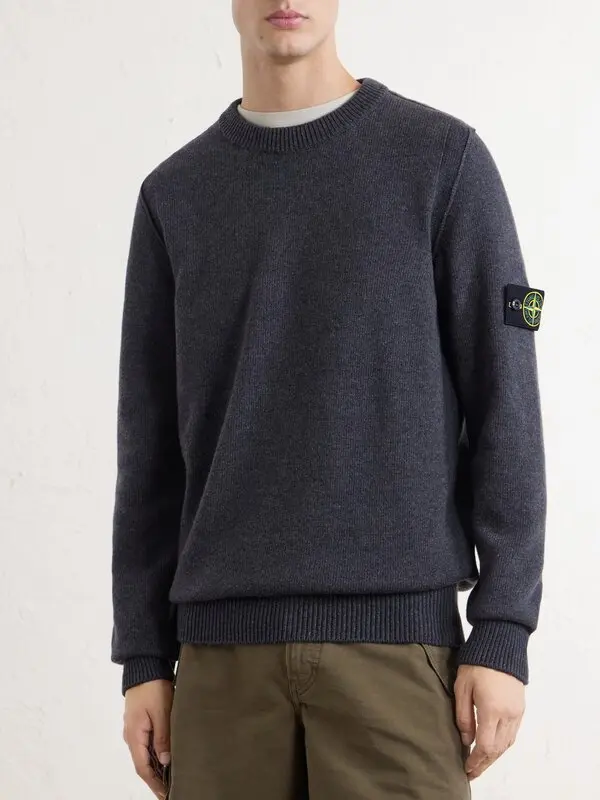 Stone Island Wool-blend Crewneck Sweater