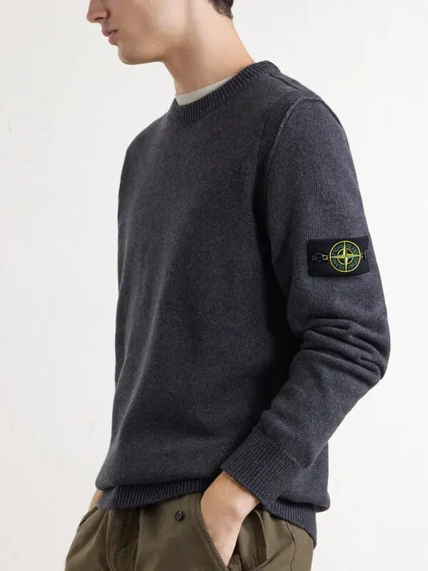 Stone Island Wool-blend Crewneck Sweater