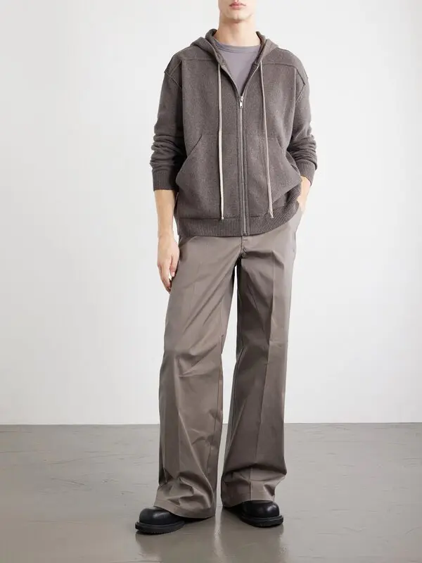 Rick Owens Zip-up Hoodie In Cashmere And Wool Blend
