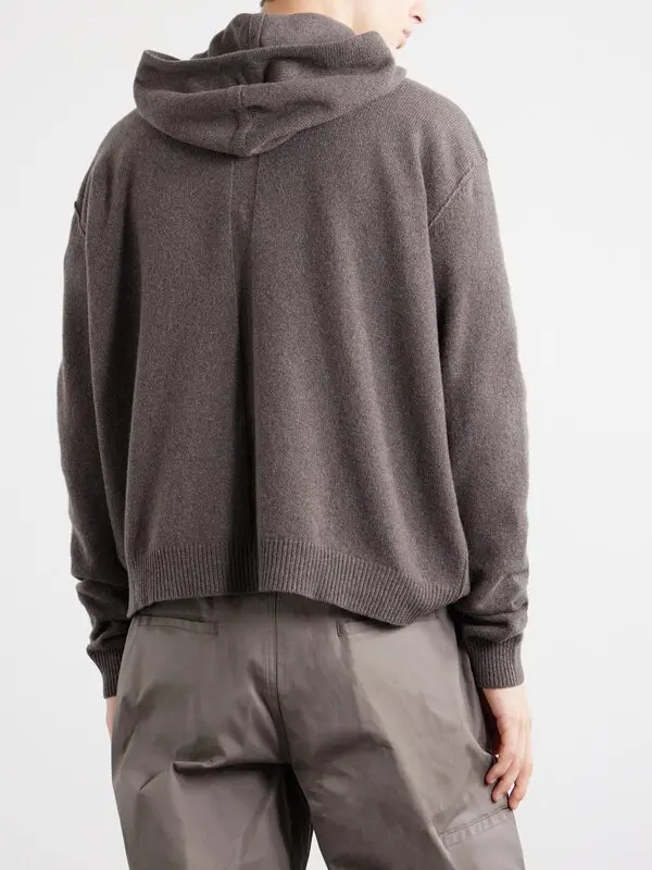 Rick Owens Zip-up Hoodie In Cashmere And Wool Blend