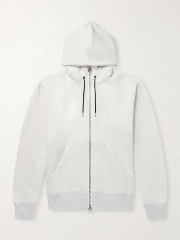 Sacai Cotton-jersey Zip-up Hoodie