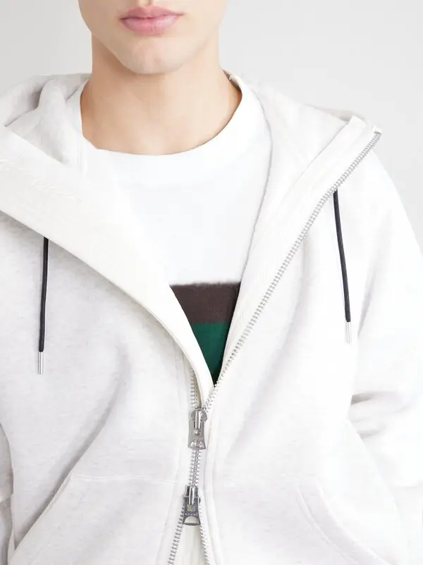 Sacai Cotton-jersey Zip-up Hoodie