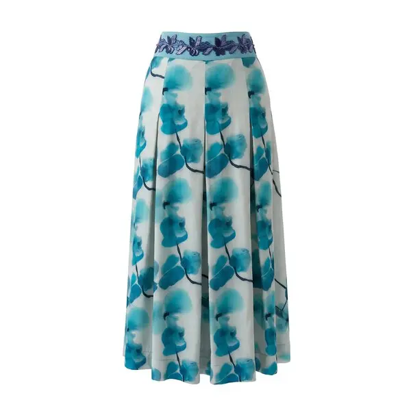 LALIPOP DESIGN Embellished Floral Midi Skirt