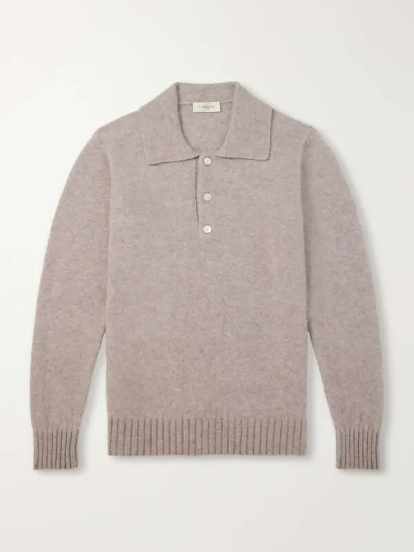 PIACENZA CASHMERE 1733 Cashmere And Silk-blend Polo Sweater - Beige