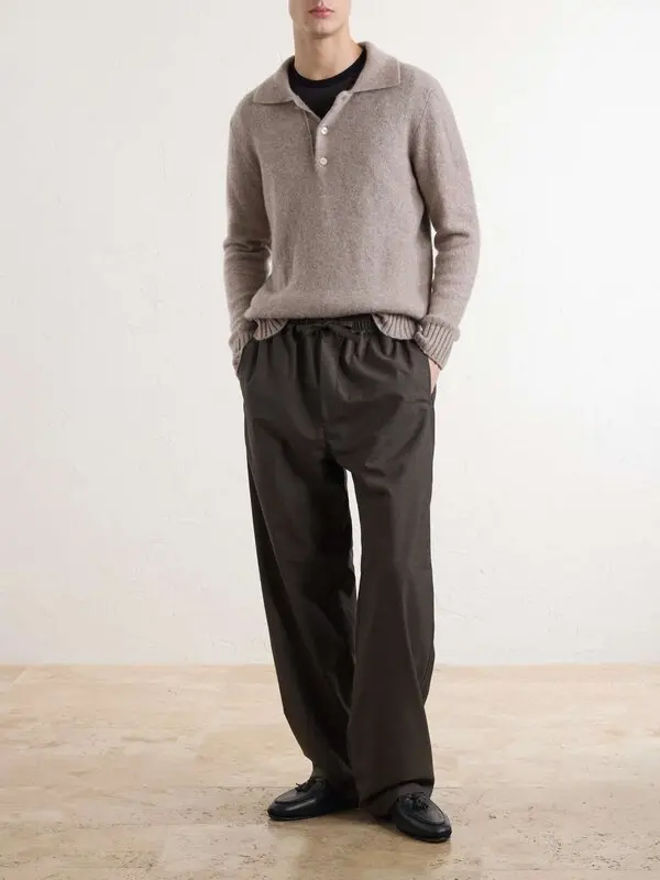 PIACENZA CASHMERE 1733 Cashmere And Silk-blend Polo Sweater - Beige