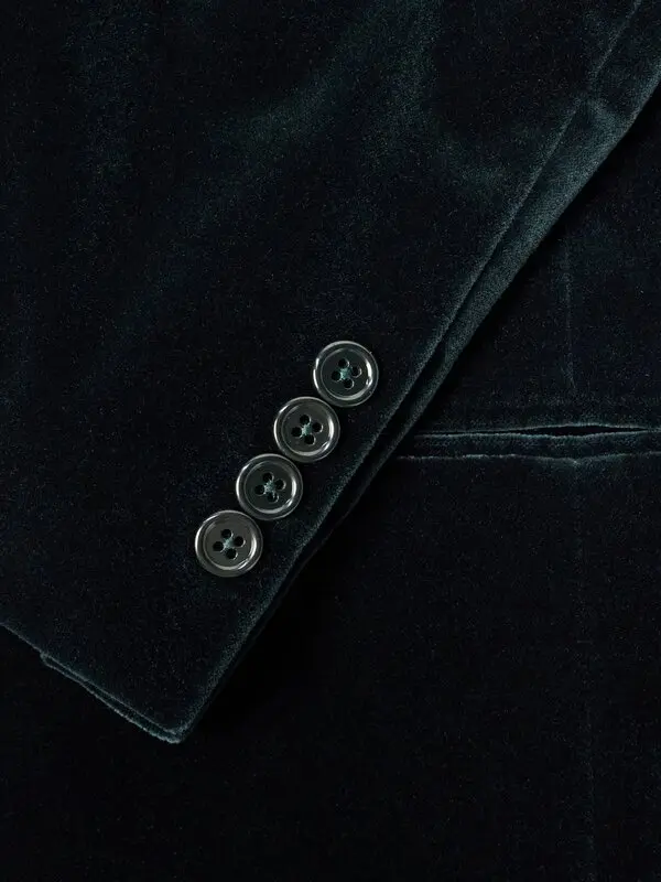 Polo Ralph Lauren Double-breasted Linen-blend Velvet Blazer