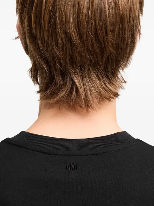 AMI Paris De Coeur Cotton T-shirt - Black