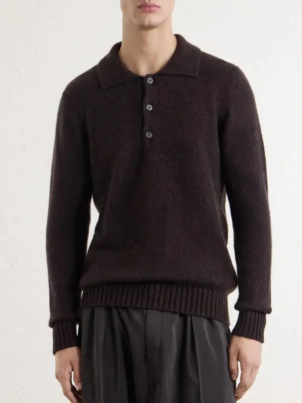 PIACENZA CASHMERE 1733 Cashmere And Silk-blend Polo Sweater