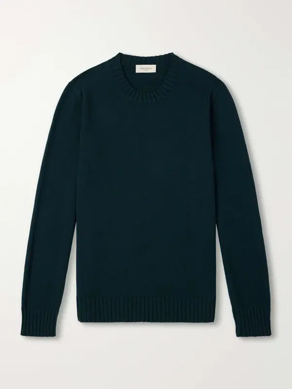 PIACENZA CASHMERE 1733 Virgin Wool Crewneck Sweater - Green