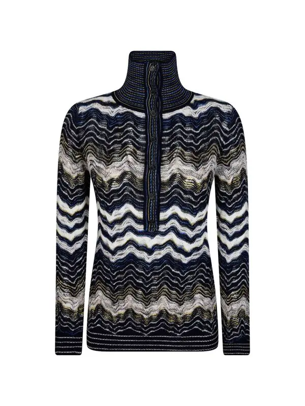 Missoni Zig Zag Motif Polo Shirt