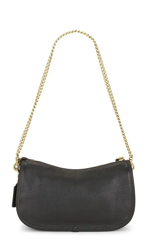 COACH Natural Grain Leather Shoulder Bag