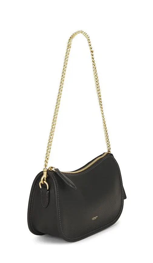 COACH Natural Grain Leather Shoulder Bag