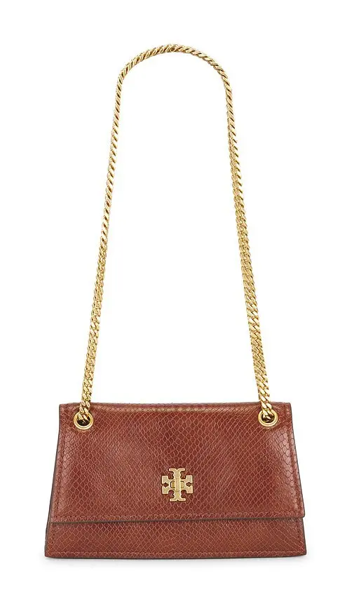 Tory Burch Kira Turnlock Embossed Snake Mini Shoulder Bag