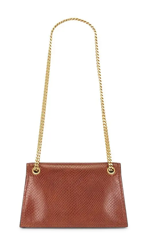 Tory Burch Kira Turnlock Embossed Snake Mini Shoulder Bag