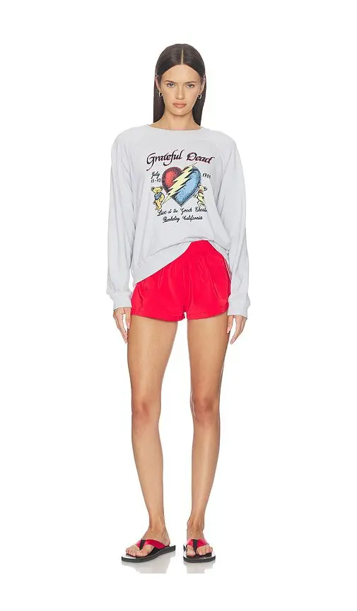 Junk Food Grateful Dead Live 1988 Raglan Crew Fleece Sweatshirt