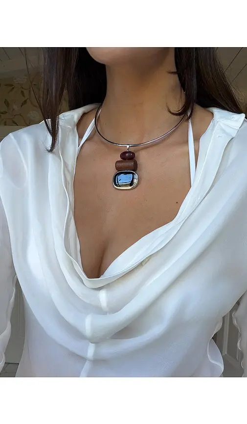 HEAVEN MAYHEM Santal Charm Necklace In Metallic