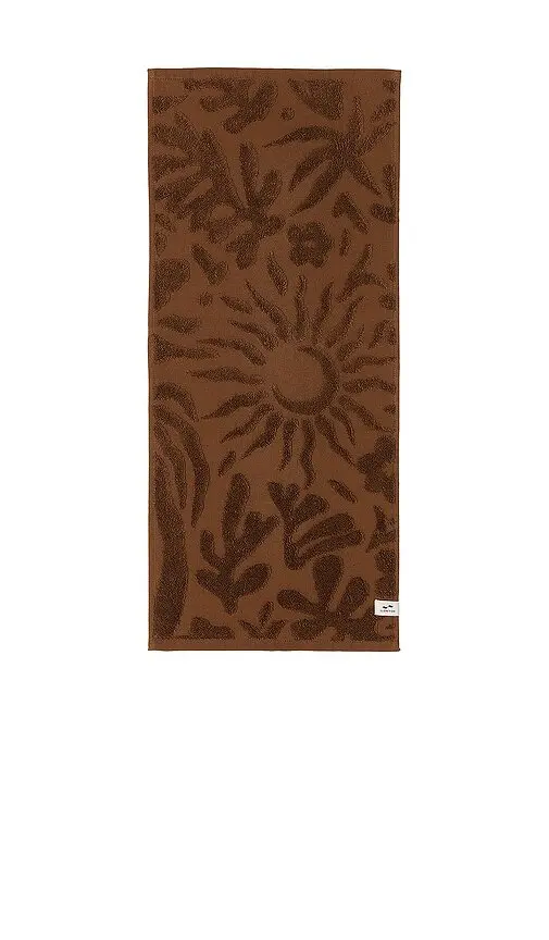 SLOWTIDE Sunny Sculpted Hand Towel In Brown