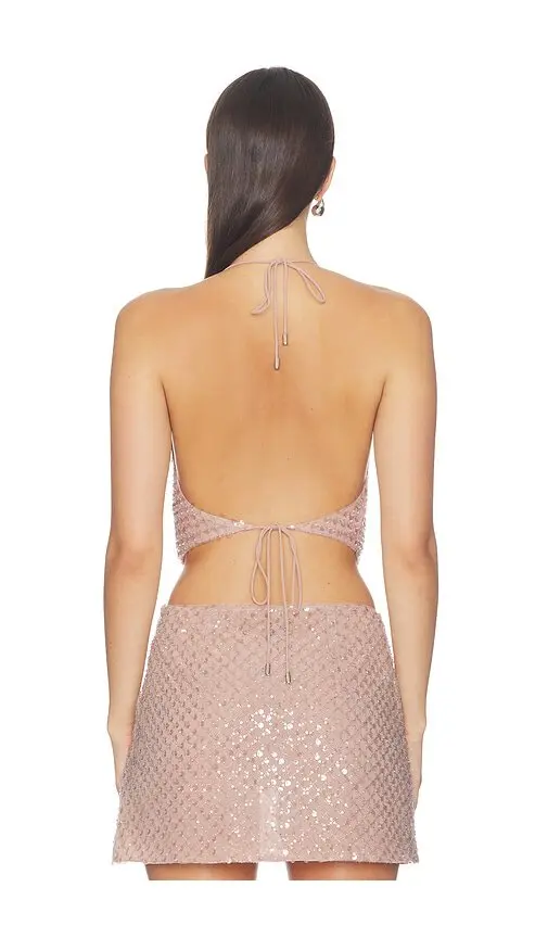 Retrofete Bethely Sequin Halter Top