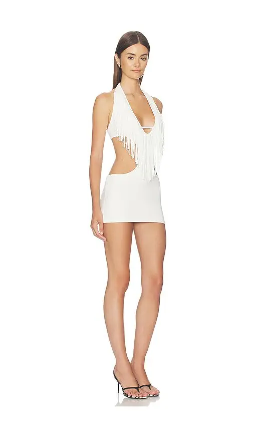 NIIHAI Fringe Halterneck Mini Dress