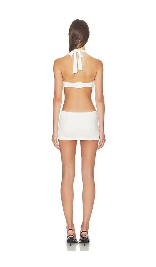 NIIHAI Fringe Halterneck Mini Dress