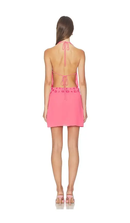 Superdown Sequin Embellished Halterneck Mini Dress