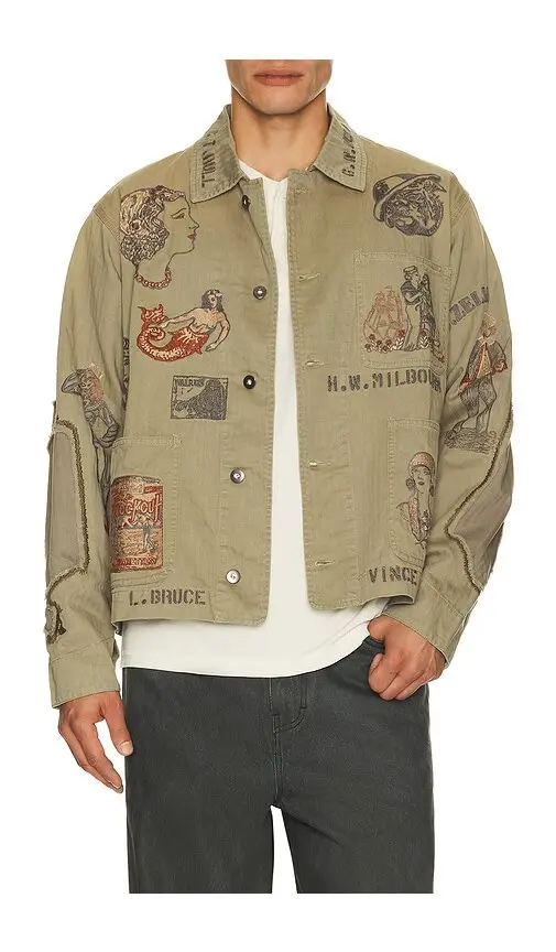 SAMUEL ZELIG Duffle Chore Jacket In Green