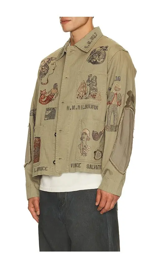 SAMUEL ZELIG Duffle Chore Jacket In Green