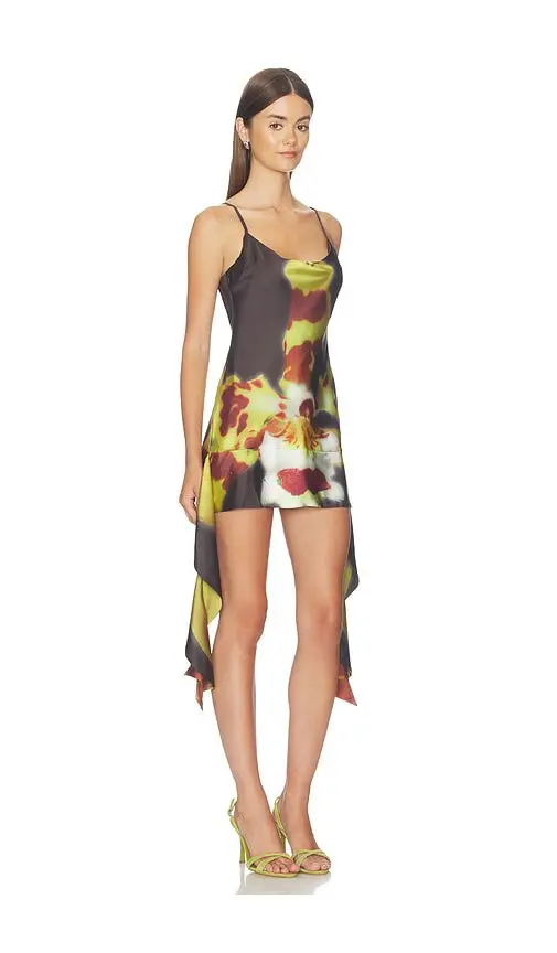 1XBLUE Orchid Print Mini Dress